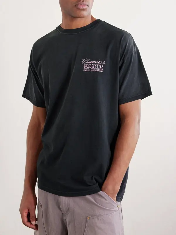 WILLY CHAVARRIA Printed Cotton T-shirt - Black