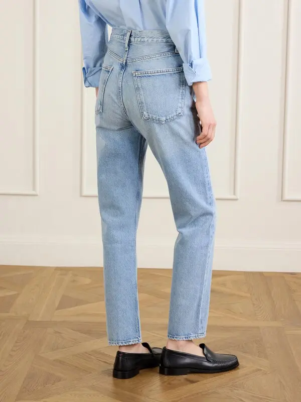 AGOLDE 90s Pinch Waist Cropped Jeans - Blue