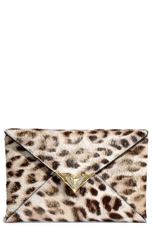 Alexis Bittar Envelope Clutch Bag - Metallic Leopard