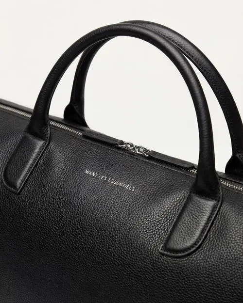 WANT Les Essentiels Hartsfield Pebble-grained Leather Weekender Bag - Black