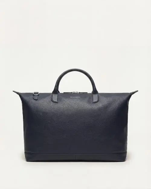 WANT Les Essentiels Hartsfield Pebble-grained Leather Weekender Bag - Navy