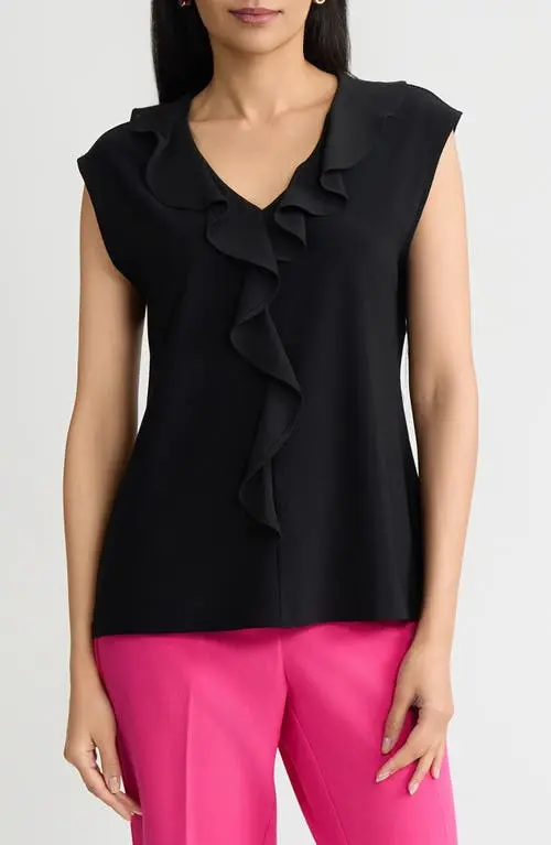 KASPER Ruffle Dolman Sleeve Top