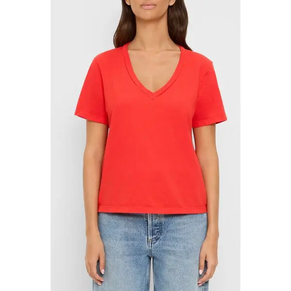 Michael Stars Daria Classic V-neck T-shirt - Samba