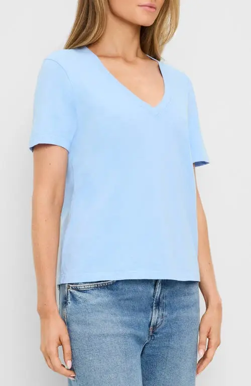 Michael Stars Daria Classic V-neck T-shirt - Sky