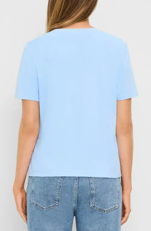 Michael Stars Daria Classic V-neck T-shirt - Sky