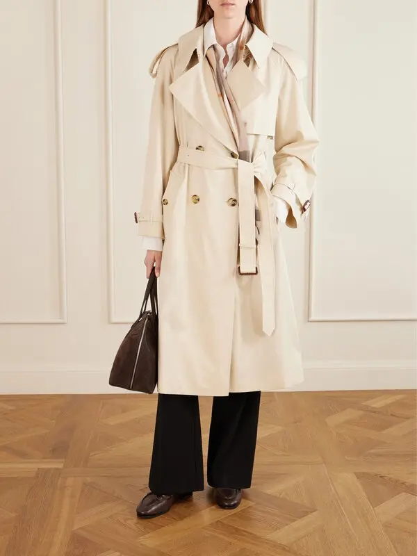 Burberry Fitzrovia Belted Cotton-gabardine Trench Coat
