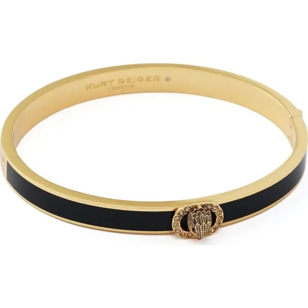 Kurt Geiger Chelsea Eagle Head Hinge Bangle - Black
