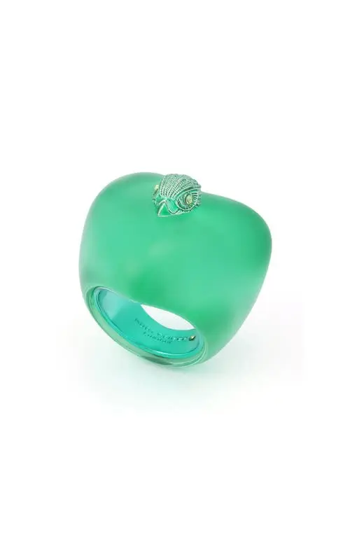 Kurt Geiger Jelly Eagle Heart Cocktail Ring - Green