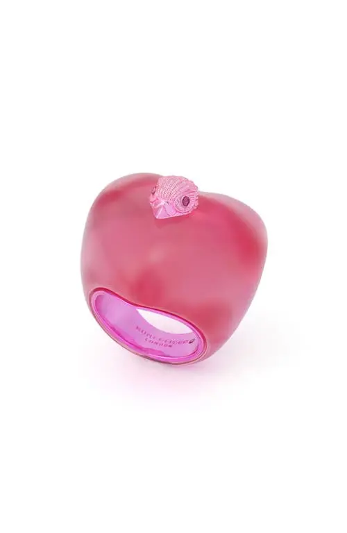 Kurt Geiger Jelly Eagle Heart Cocktail Ring - Pink