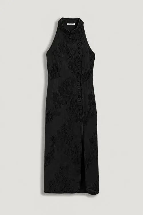 NOCTURNE Jacquard Halterneck Midi Dress
