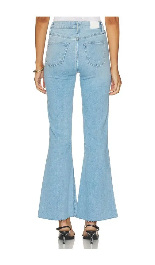 Paige Marlow Skimmer Flare Jeans With Undone Hem - Santorini Sky