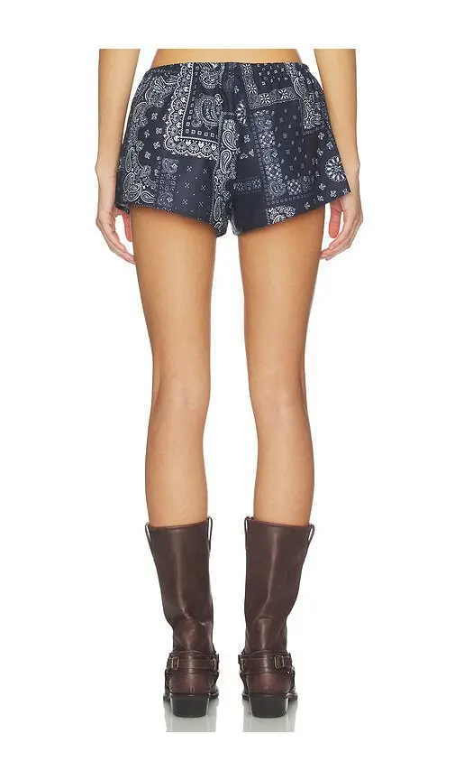Superdown Pridget Paisley Print Drawstring Shorts