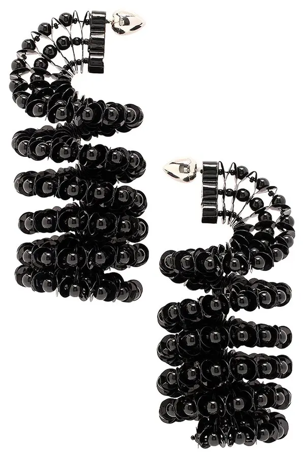 Alaïa Spiral Earrings - Noir