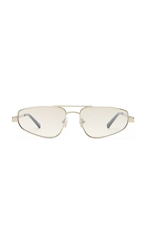 Le Specs Treasure Sunglasses - Silver & Silver Flash Tint