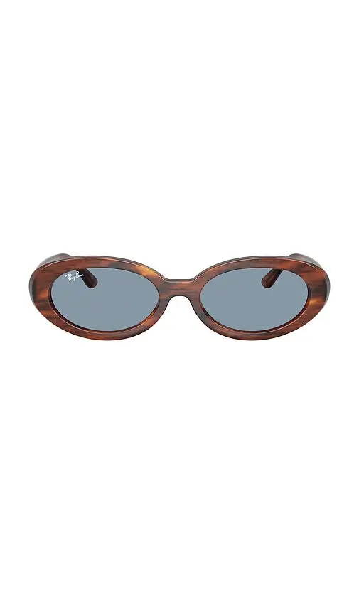 Ray-ban Oval Sunglasses - Striped Havana