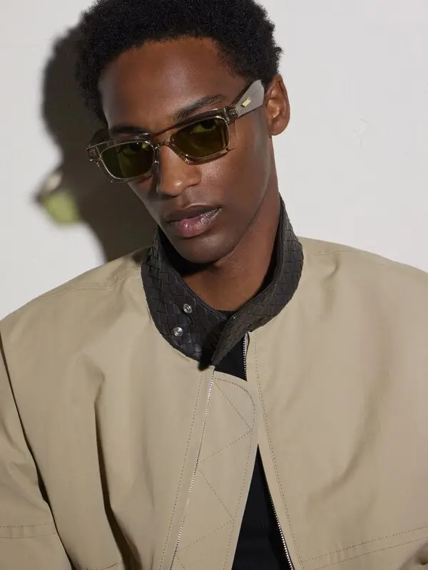 Bottega Veneta Square-frame Recycled-acetate Sunglasses