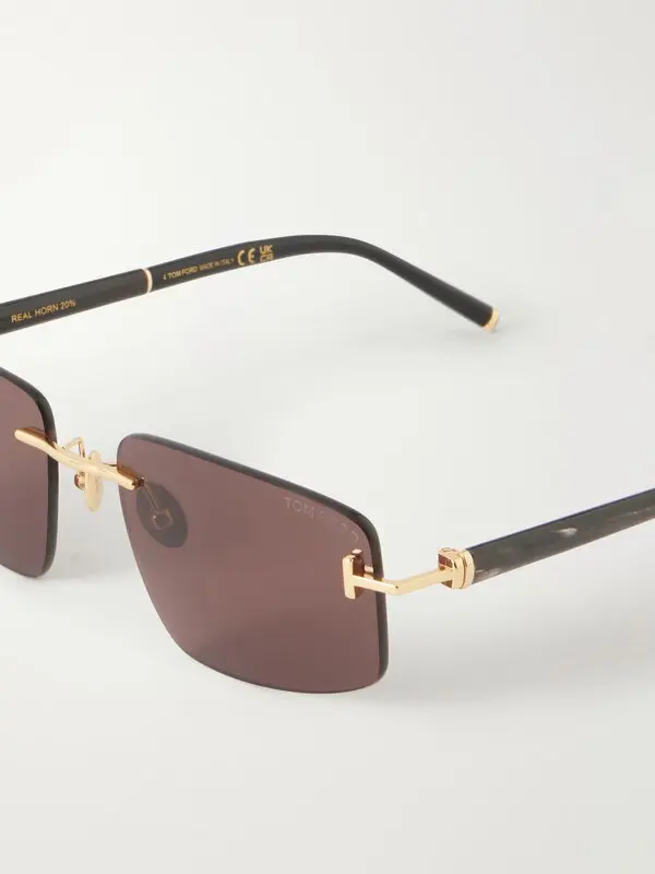 TOM FORD Square-frame Titanium And Acetate Sunglasses