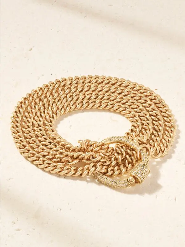 MARLA AARON 14-karat Diamond Bracelet - Gold