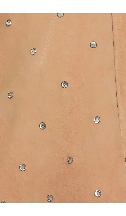 UNDERSTATED LEATHER Liv Studded Halterneck Dress