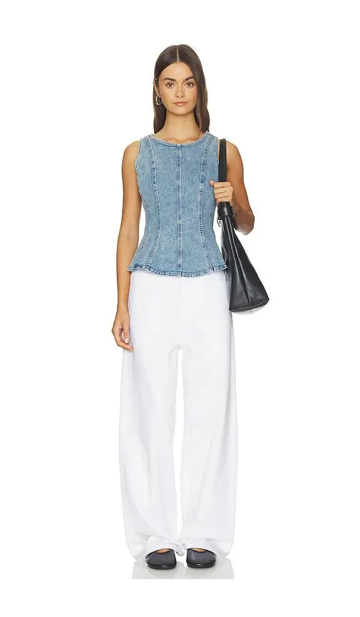 LEVI'S Leighton Peplum Top - Blue