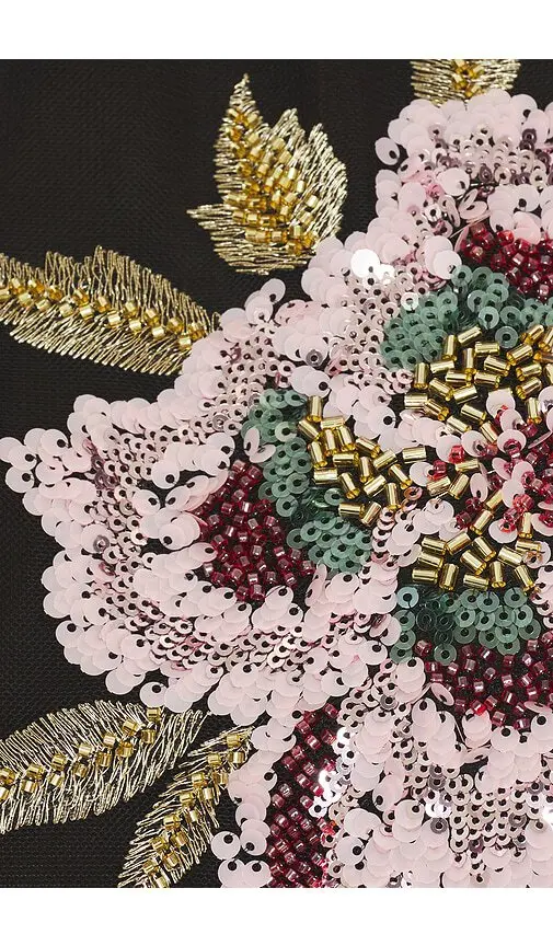 SAU LEE Parker Embroidered Gown
