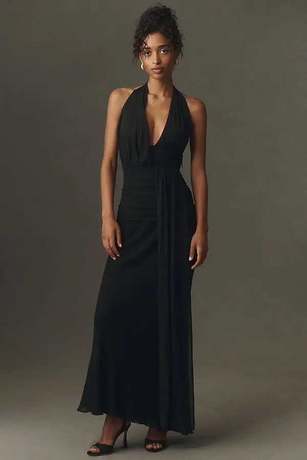 Bec & Bridge Cassis Drape Maxi Dress