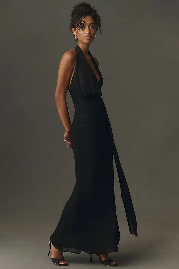 Bec & Bridge Cassis Drape Maxi Dress