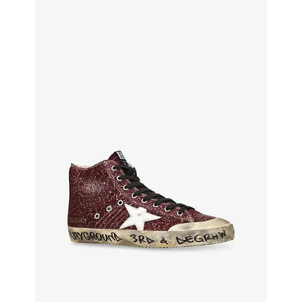 GOLDEN GOOSE Francy Speckle High-top Woven Trainers