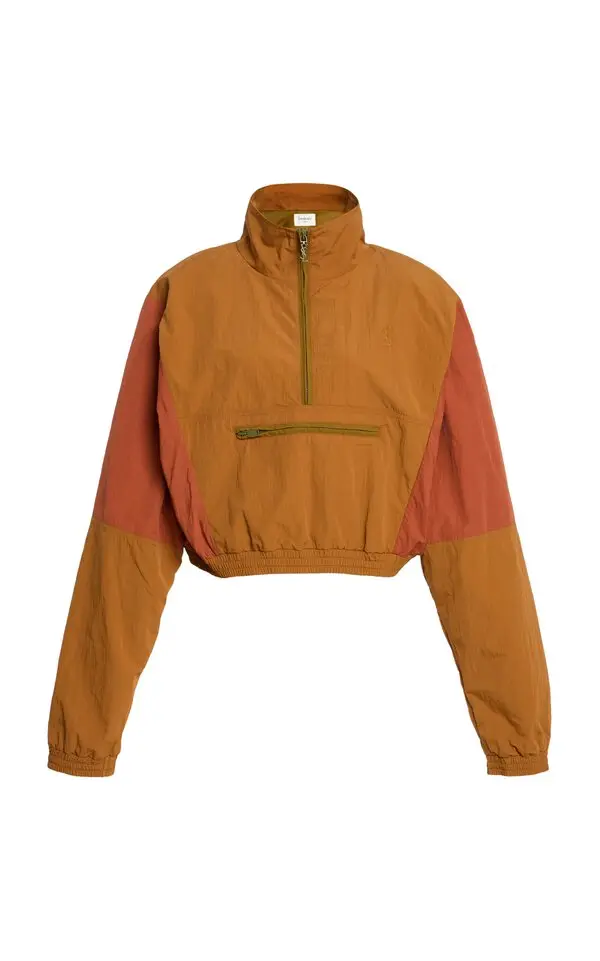 Saint Laurent Cropped Nylon-faille Windbreaker