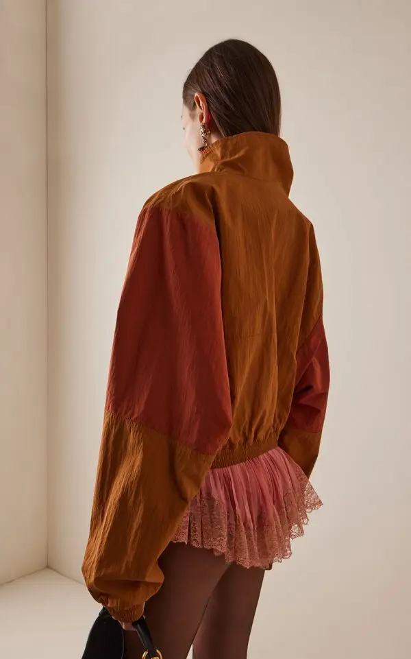 Saint Laurent Cropped Nylon-faille Windbreaker