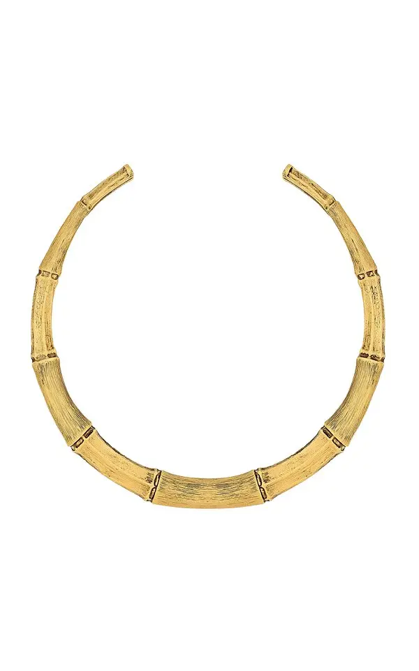 Saint Laurent Tone Brass Necklace - Gold