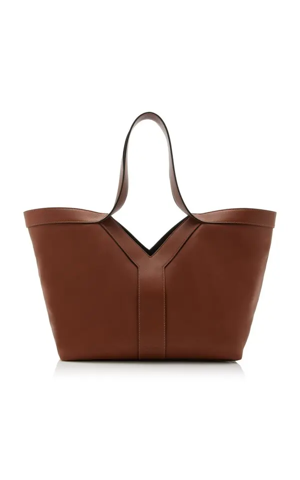 Saint Laurent Small Y Leather Tote - Brown
