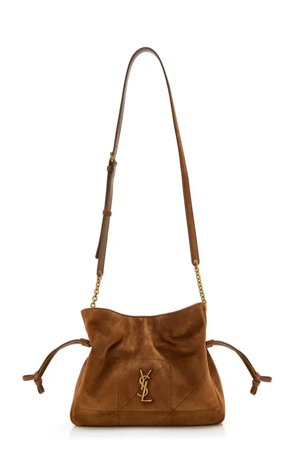 Saint Laurent Jamie Suede Shoulder Pouch - Brown
