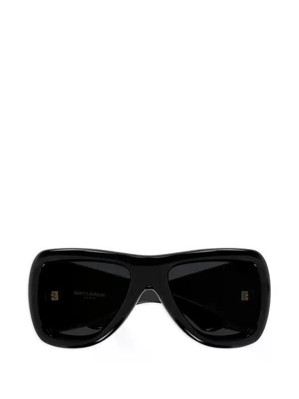 Saint Laurent Howl Rectangle-frame Sunglasses - Black