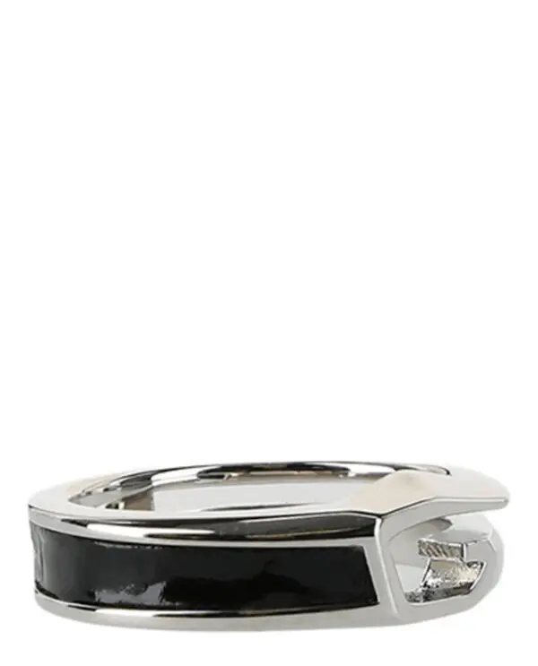 Givenchy Giv Cut Ring - Black Silver