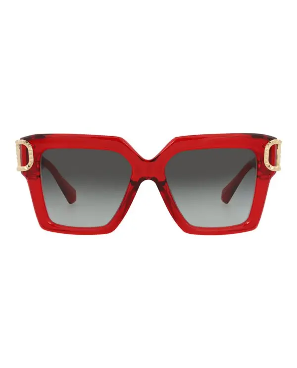 Valentino Garavani Sunglasses Squareframe Acetate - Red Red Grey (vls/107d/55)