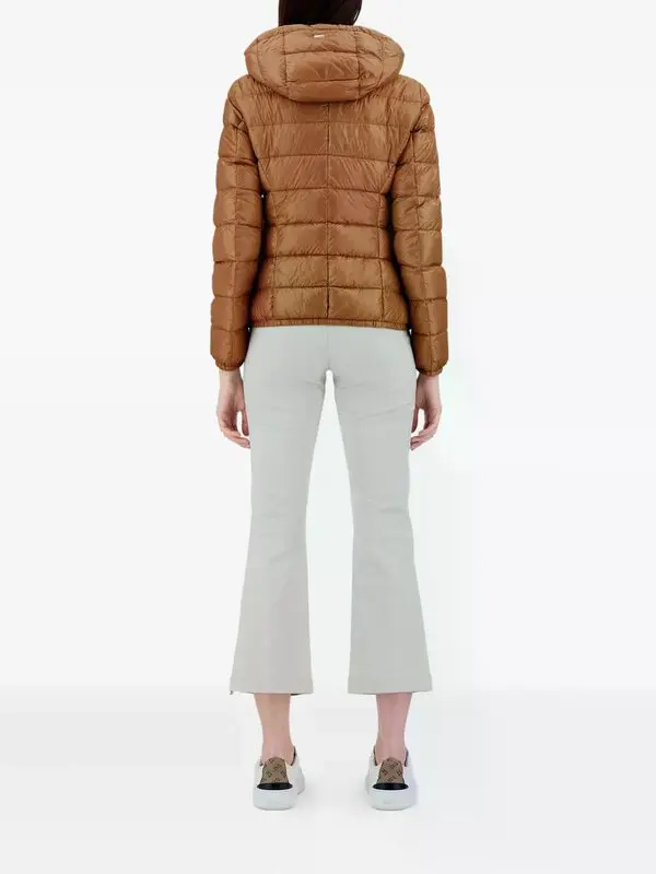 Herno Quilted Hooded Jacket - Brown