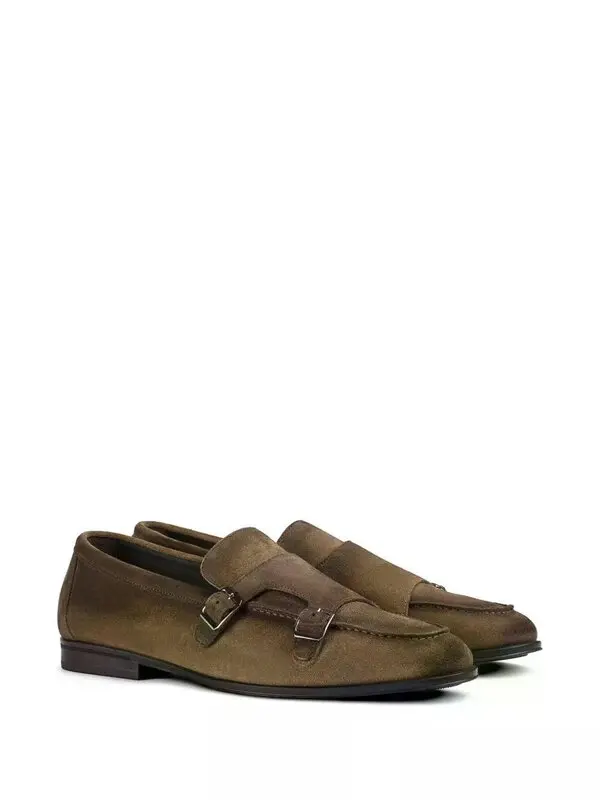 DOUCAL'S Juke Double-buckle Monk Shoes - Brown