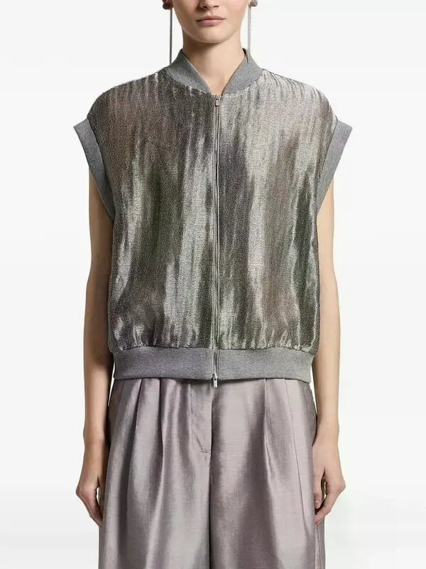 Peserico Zip-up Sleeveless Bomber Jacket