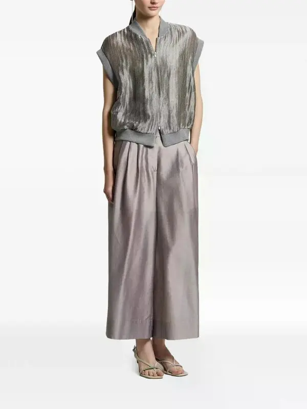 Peserico Zip-up Sleeveless Bomber Jacket