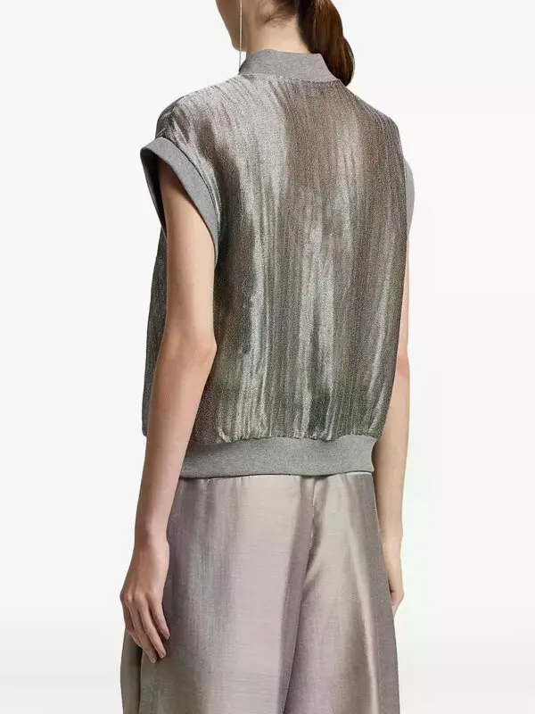 Peserico Zip-up Sleeveless Bomber Jacket