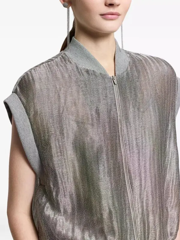 Peserico Zip-up Sleeveless Bomber Jacket