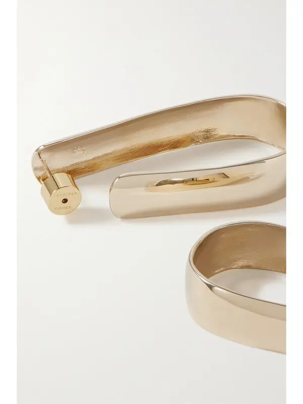 JENNIFER FISHER Bolden -plated Hoop Earrings