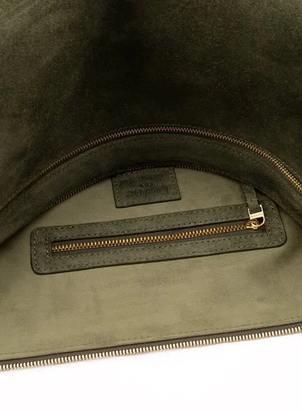 ELLEME Trousse Large Suede - Khaki