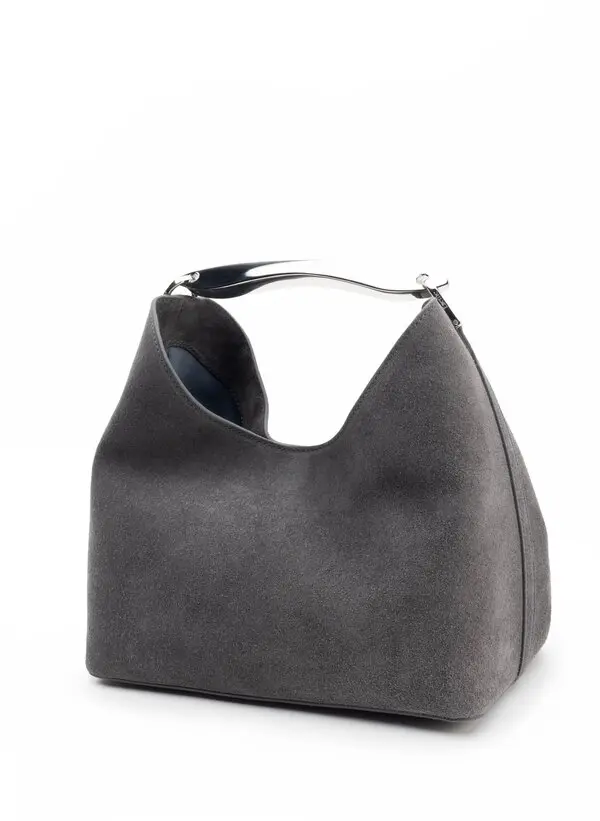 ELLEME Boomerang Large Suede Top Handle Bag - Grey