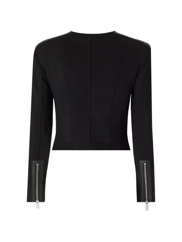 Pinko Leather Bustier Zip-up Jacket