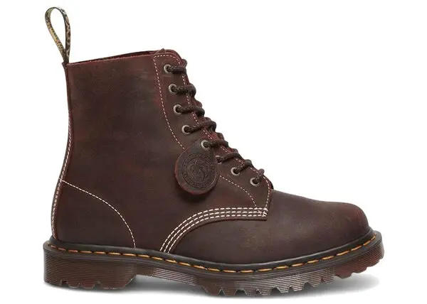 Dr. Martens 1460 Wax Commander Lace Up Boots - Brown