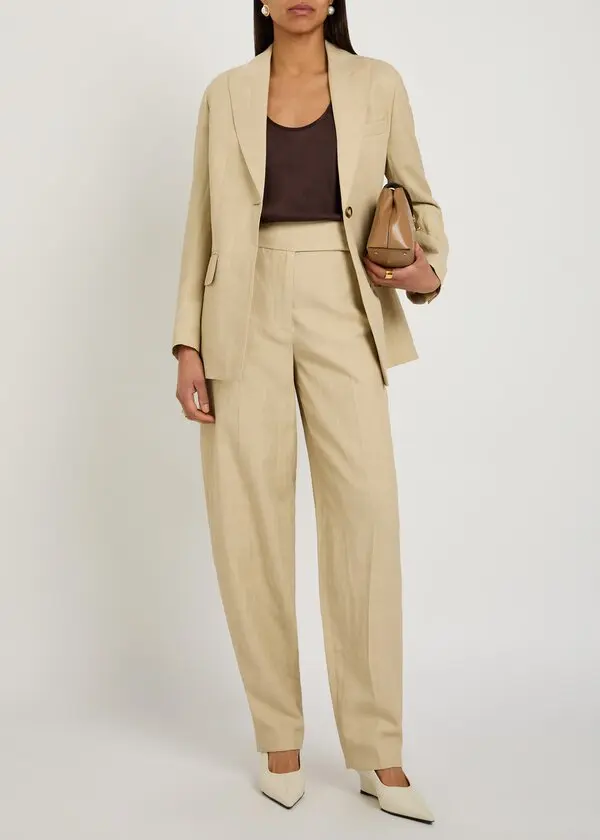 JOSEPH Woven Blazer - Beige