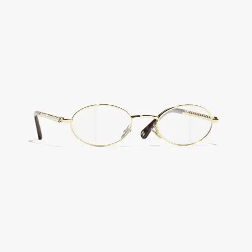 Chanel Oval Eyeglasses - Gold