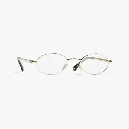 Chanel Oval Eyeglasses - Light Gold